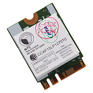 Deal4GO BCM94350ZAE 802.11ac 867Mbps M.2 NGFF WLAN WiFi Adapter Wireless Card w/BT 4.1 Replacement for Dell Laptop DW1820A BCM94352Z Hackintosh Windows 7/8/10/11