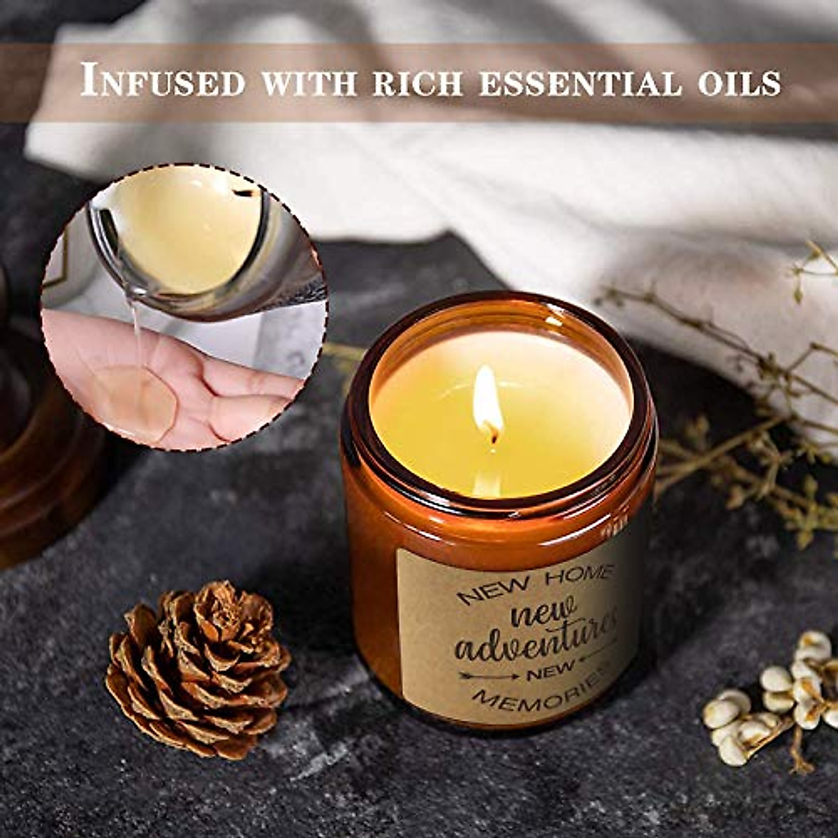 Aromaflare Scented Candles Gifts for New Home House Warming Lavendar Candle Women Men Housewarming Presents Funny Friendship Gift for Best Friend BFF