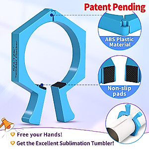 2 Pack Sublimation Tumblers Pinch,Tumbler Clamp for Sublimation,Cup Cradle for Crafting Tumblers,Sublimation Cup Holder Clamp for 20oz Cups,Mug Clamps for Sublimation Tumblers Supplies(Blue&Pink)