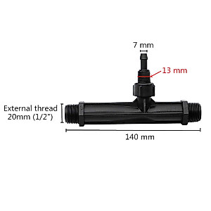 jweemax Irrigation Fertilizer Injectors, 1/2", 3/4", 1" Male Thread Agriculture Irrigation Automatic Fertilizer emitter