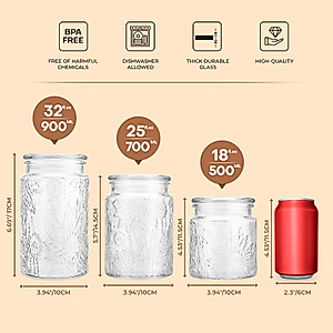 Adodeen 32oz Wide Mouth Mason Jars, 2-Pack Glass Jars With Lids, Pickle Canning Jars For Candy, Sugar, Coffee, Tea, Spice, Cookie, Dishwasher Safe