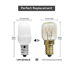 Anivona Night Light Bulb,[4PACK]15 Watt LED Night Light Bulb Equivalent, 1.5W Led Bulbs C7 S6, Mini Candelabra E12 Base, Warm White 3000K LED, 150LM Small Light for Bedroom Salt Lamp Bulbs Lighthouse