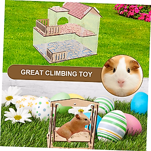 balacoo 1 Set Hamster Villa Gerbil Hideout Small Animal Play Toys Tunnel House Guinea Pig Hideout Guinea Pig Hideaway Hedgehog Hut Hamster Hut Rat Playground Guinea Pig Cage Acrylic Wooden