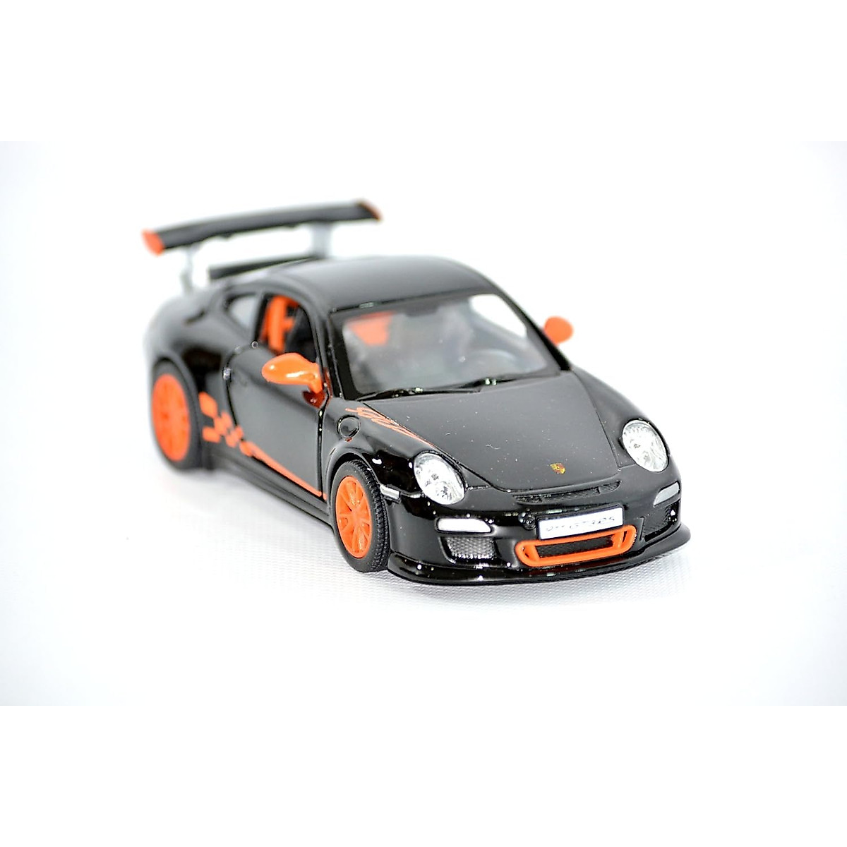 KiNSMART Porsche 911 GT3 RS SetOf4 1:36 Scale 5" Die Cast Model Toy Super Sports Car White/Orange/Silver/Black
