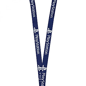 PlayStation Button Symbols with Rubber Charm ID Badge Holder Breakaway Lanyard Keychain
