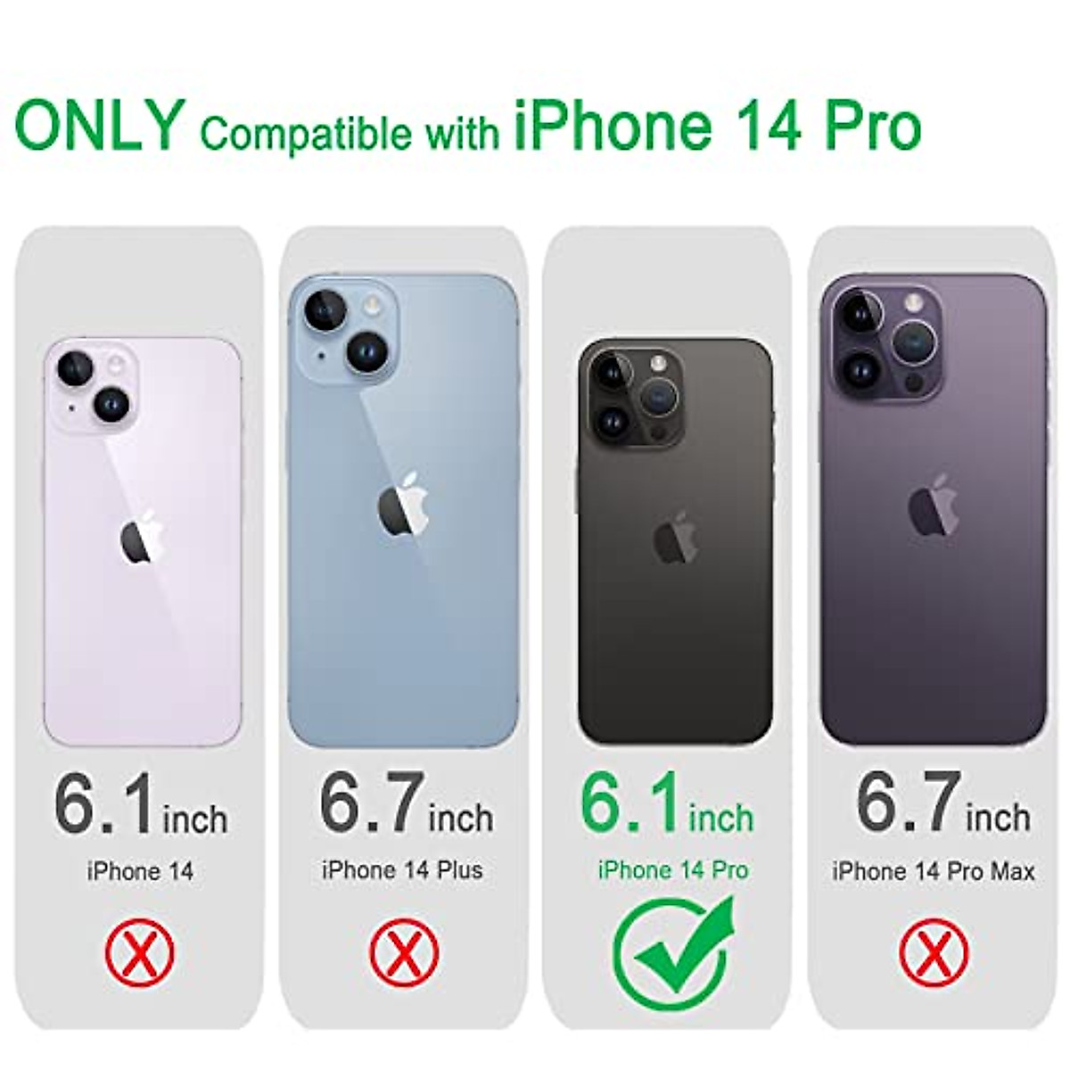 JJGoo Compatible with iPhone 14 Pro Case, Clear Soft Shockproof Protective Slim Thin Bumper Cover Transparent Phone Case