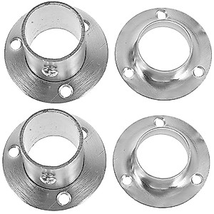 Alipis 8 Pcs Shower Curtain Rod Base Closet Pole Fasteners Closet Pole Support Wardrobe Pipe Holder Shower Bar for Curtain Boom Stand Round Curtain Rods Home Supply Towel Rod Socket Towel