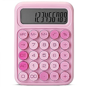 Mr. Pen- Mechanical Switch Calculator, 12 Digits, Large LCD Display, Pink Calculator Big Buttons, Mechanical Calculator, Calculators Desktop Calculator, Cute Calculator, Aesthetic Calculator Pink