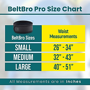 BeltBro Pro For Men – Next Generation Buckle-Free Elastic Belt With Ultra-Soft Edge Padding - Fits 1.5 Inch Belt Loops – Comfortable & Easy To Use (Black)
