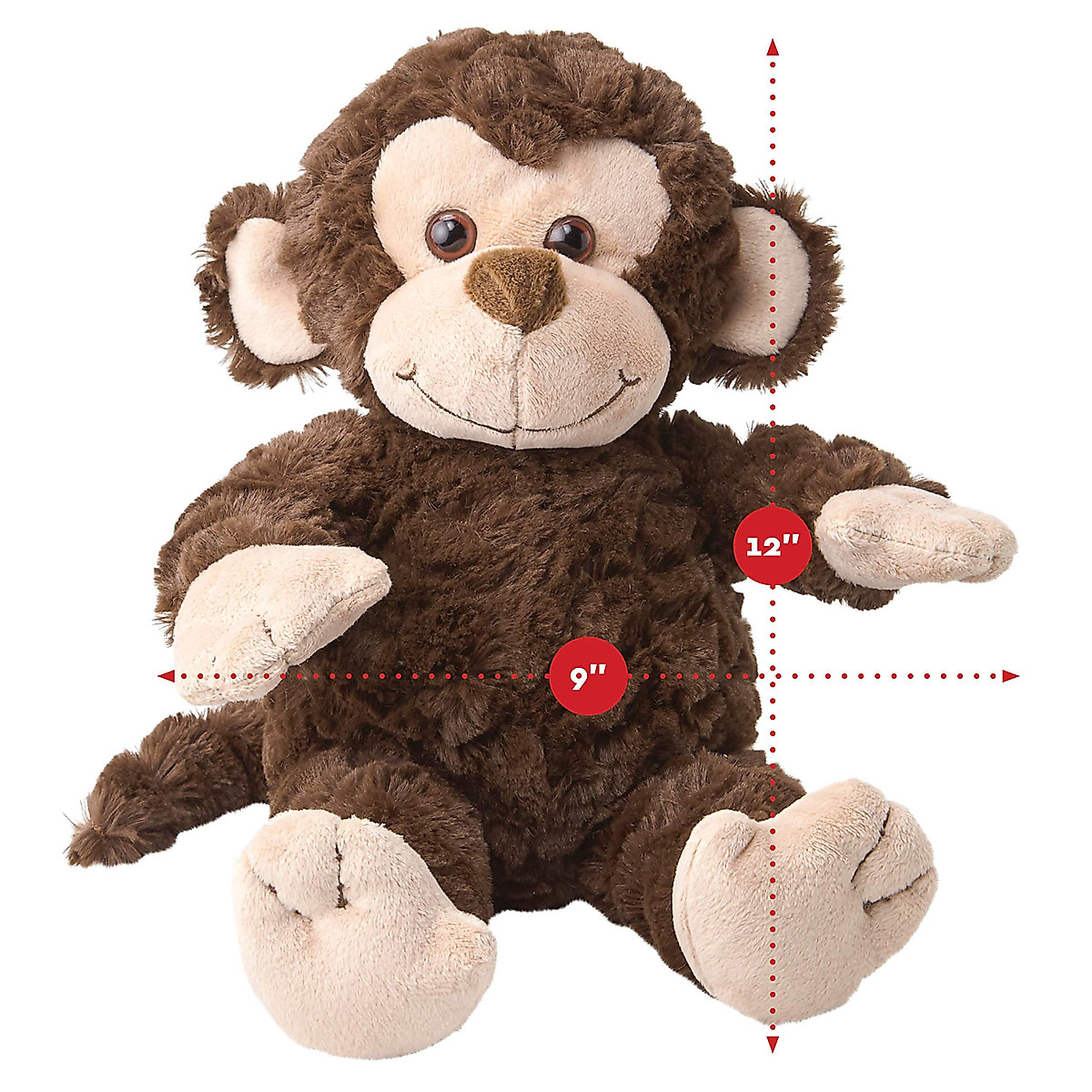 Dragon Drew Elephant and Monkey Stuffed Animals - 2 Soft Plush Animal Toys for Baby, Toddler and Kids - Cute and Cuddly Friends for Boy or Girl - Great Gift for Easter, Christmas, Birthday