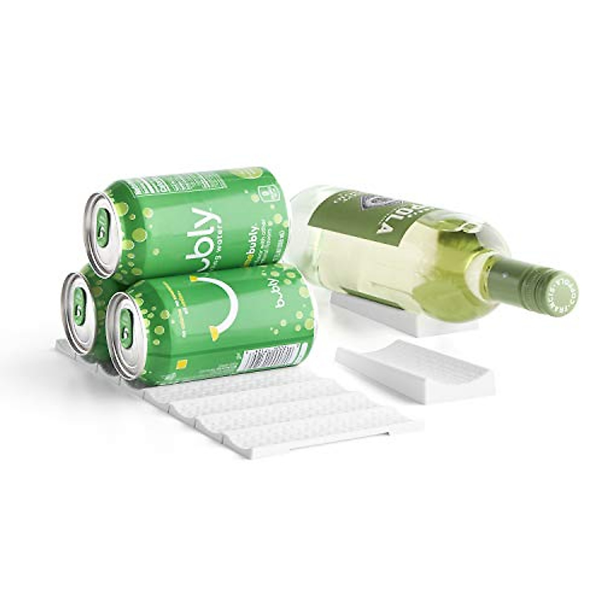 YouCopia Can & Bottle Stackers FridgeView, 16pc Set, White