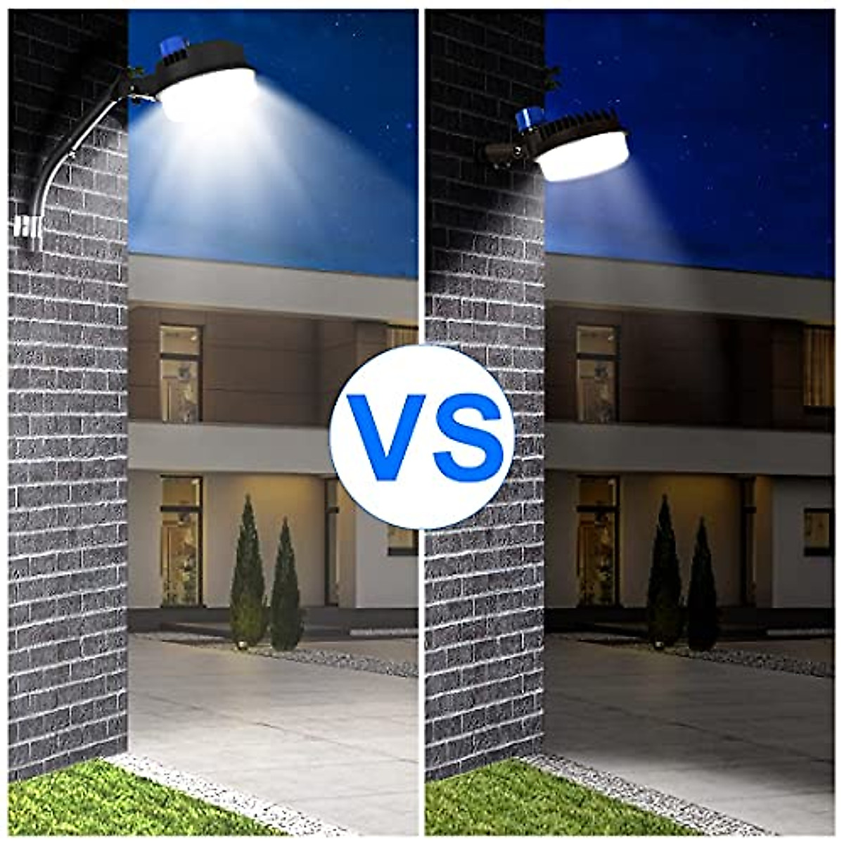 LEDMO Mounting Arm for LED Barn Light Adjustable Angle Sturdy Black Aluminum Extension Mounting Pole for Dusk to Dawm Outdoor Security Area Light Yard Light