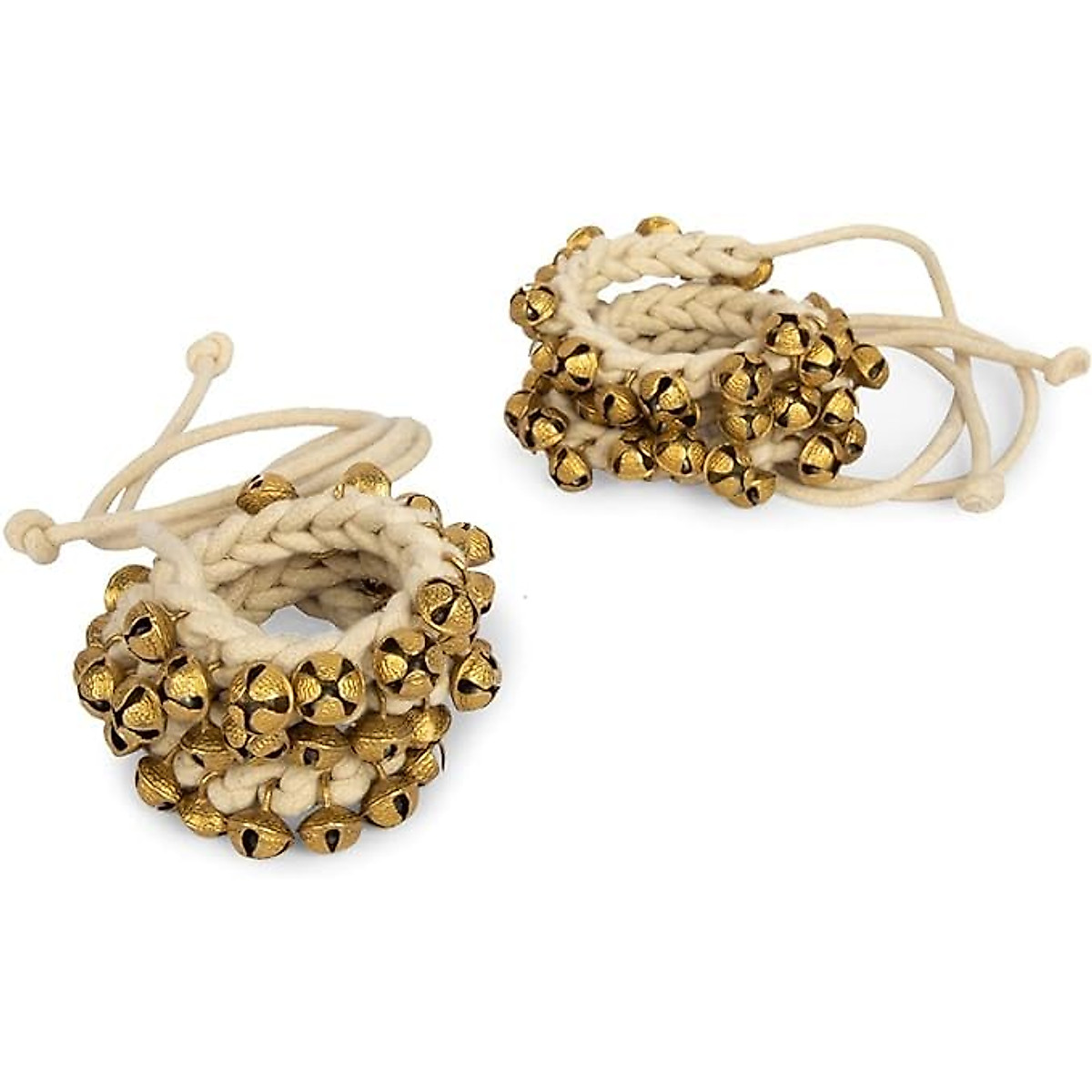Art Of Creation Kathak Dancing Ghungroo 50 +50 Big Bells Dancing Anklet Pair Classical Dancers Musical Instrument Bharatnatayam Ghungru (Tied in White Cord)