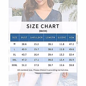 VALOLIA Women Half Sleeve Top and Blouses, Work Clothes for Women Office, Womens Dressy Tops Pretty Flowy Tunic Tops Casual Spring Summer Outfits Evening Tops for Women Elegant Classy Grey XL