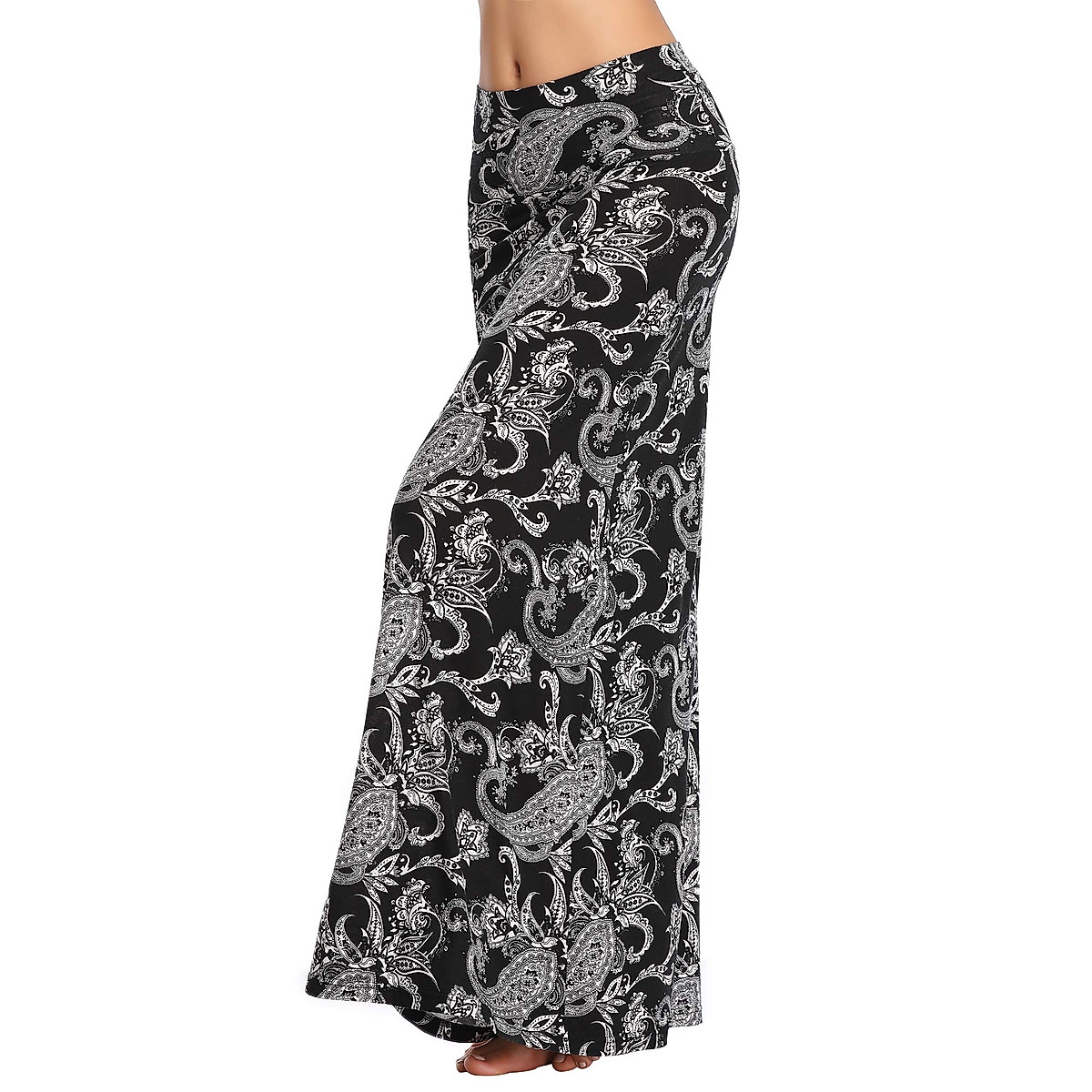 Urban CoCo Women's Stylish Spandex Comfy Fold-Over Flare Long Maxi Skirt (2XL, 5)
