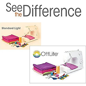OttLite 2-in-1 LED Magnifier Floor and Table Light | Task Lamp, Craft Lamp | 2X Optical Grade Magnifier, 4X Spot Magnifier, Natural Daylight LEDs | Home, Office, Workshop, Dorm