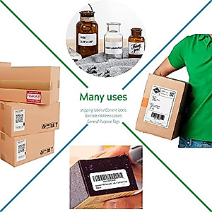 2"x 1"Direct Thermal Labels,UPC Barcodes Labels,Small Sticker Labels for Files Package Envelope Product Tag,Thank You Sticker Label Compatible with Rollo, Zebra Desktop Printers(12 Rolls, 15600Labels)
