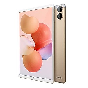 64GB Storage Tablet PC, 10.1 Inch 1280x800 HD Touchscreen, Android5.1 4GB RAM Quad Core, 2MP Front 5MP Rear Camera, 5500mAh Battery, 3G Dual SIM, 5G WiFi Computer Tablets, Gold