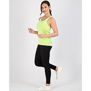 5 Pack: Womens Quick Dry Fit Ladies Tops Blouse Tee Athletic Yoga Workout Running Gym Active Tees Exercise Women Racerback Sleeveless Flowy Fitness Loose Fit Moisture Wicking Tank Top- Set 12, L