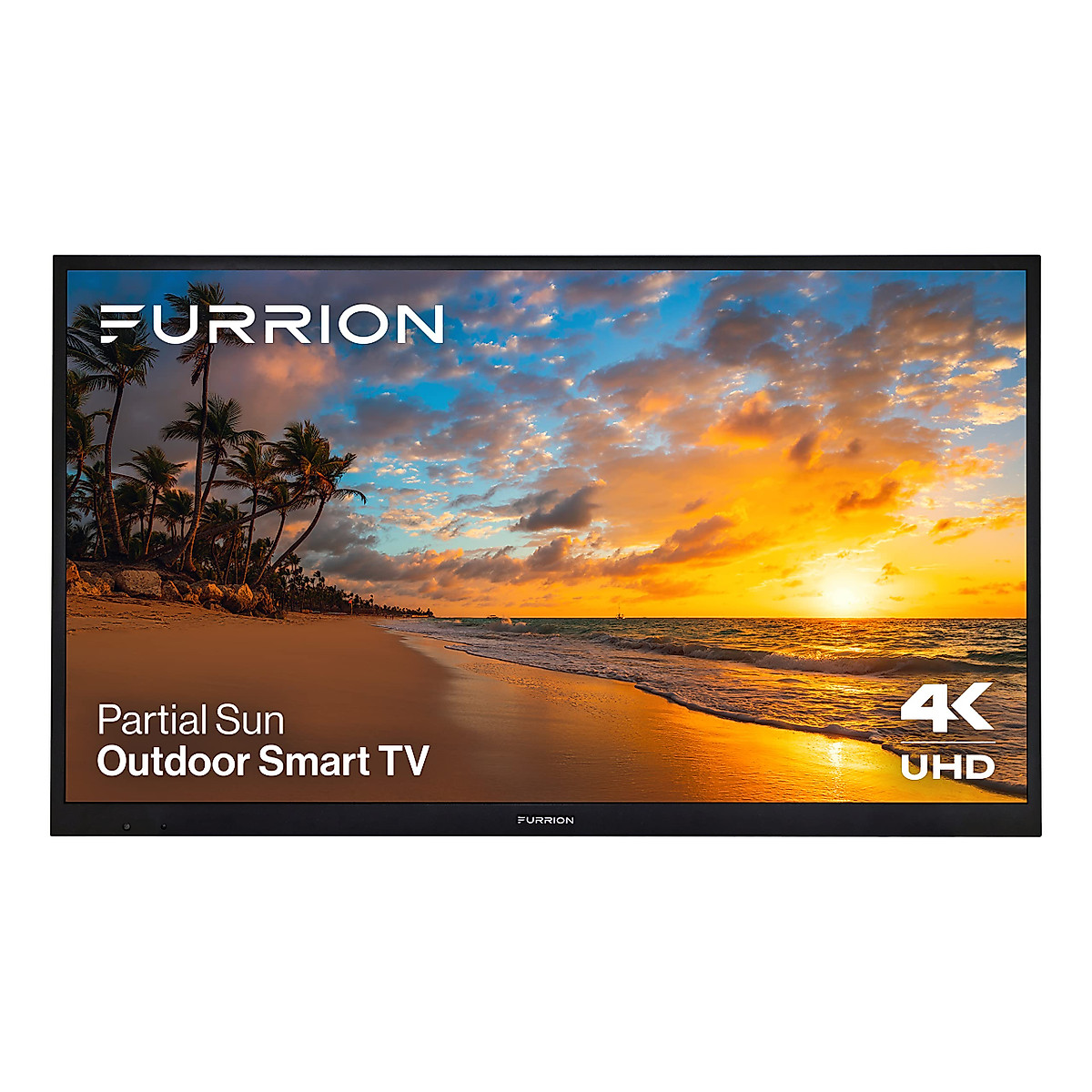 Furrion Aurora 55-Inch Partial-Sun 4K Outdoor Smart TV - Weatherproof Television w/ HDR10, Anti-Glare, 750-Nit LED Screen, Impact-Resistant Screen, External Antenna for Partially Sunny Outdoor Areas