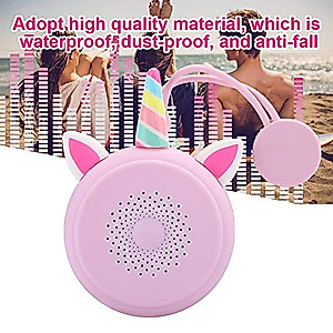 Bluetooth Speaker Pink Waterproof, Unicorn Cartoon Wireless Bluetooth Portable Speaker Desktop Wireless Music Player for Camping/Beach/Sports/Shower