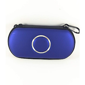Hipipooo Portable Hard Carry PSP Bag Protective Case Shell Travel Bag for Sony PSP 1000/2000/3000 Game Console (Blue)