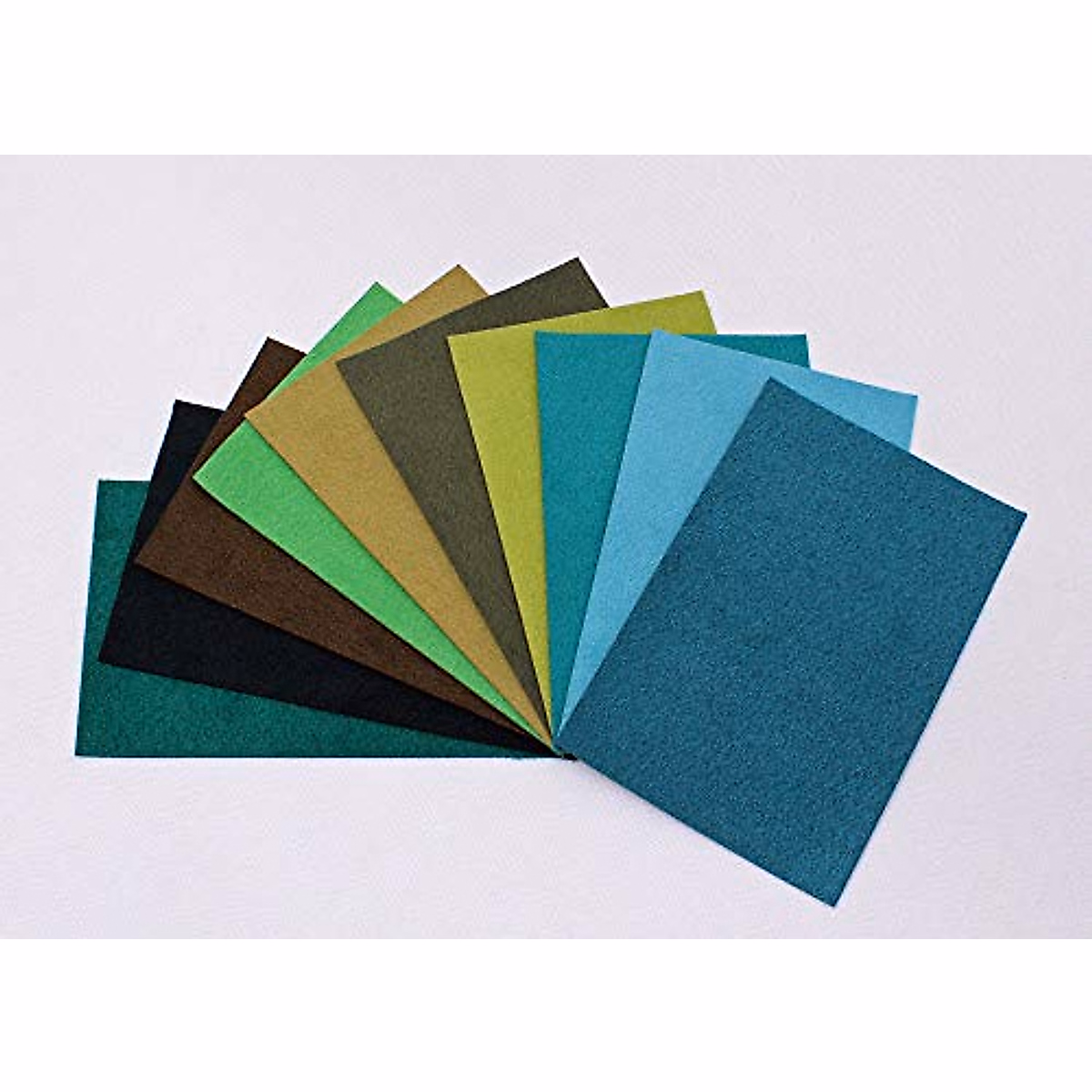 Ultrasuede® ST (Soft) 6 Piece Variety Pack - Assorted 3"x 5" Precuts - Greens Green Teal (U008.03)