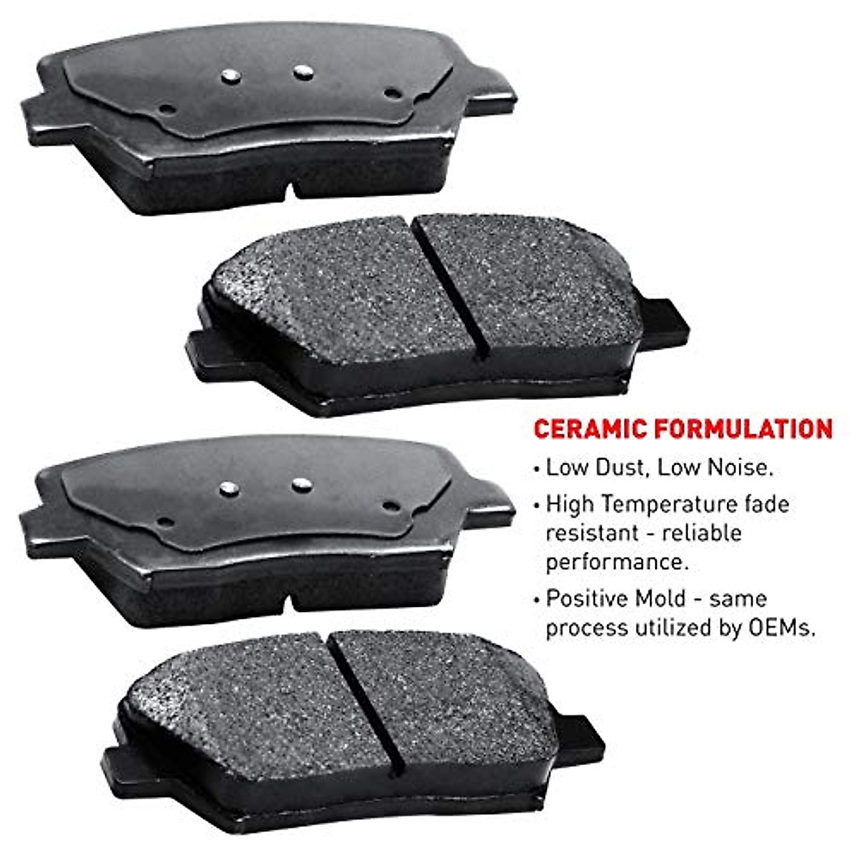 R1 Concepts Rear Brakes and Rotors Kit |Rear Brake Pads| Brake Rotors and Pads| Ceramic Brake Pads and Rotors - REB.44152.02