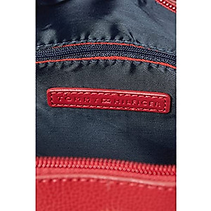 Tommy Hilfiger Marissa II Convertible Satchel with Gifting Hangtag Pebble PVC Tommy Red One Size