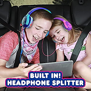 Kidz Bop Wired Headphones for Kids | Microphone | 3.5mm Plug | Volume Limiting 85dB/94dB | Soft Pads | Adjustable | School Use | Christmas 2022 Present | Gift 3 4 5 6 7 8+ Year Old Girls Boys Toddlers