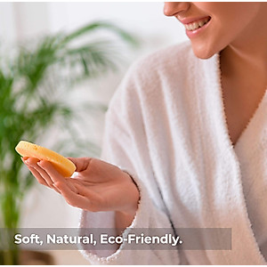 Facial Sponges - 50 Count Compressed Cellulose Face Cleansing and Exfoliating Sponges, Reusable Makeup Mask Remover, Round Face Cleaning Sponge Pads