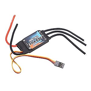 Emoshayoga 30A Brushless ESC, 5V 2A BEC Output Bidirectional 30A Brushless ESC Quick Response Plug and Play Good Handling for RC Boat