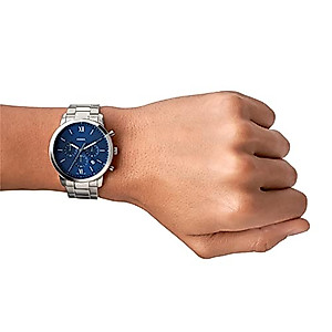 Fossil Men's Neutra Quartz Stainless Steel Chronograph Watch, Color: Silver (Model: FS5792)