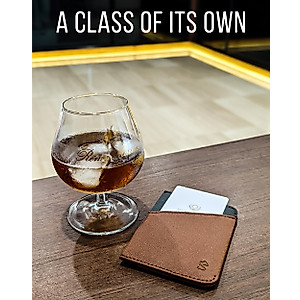 STYLIO Zippered Padfolio Binder (Black) and Slim Leather Wallet (Brown) Bundle. Perfect for Documents, iPad/Tablet, Notepad, Business Cards, IDs and Bills. Great Gift Bundle.