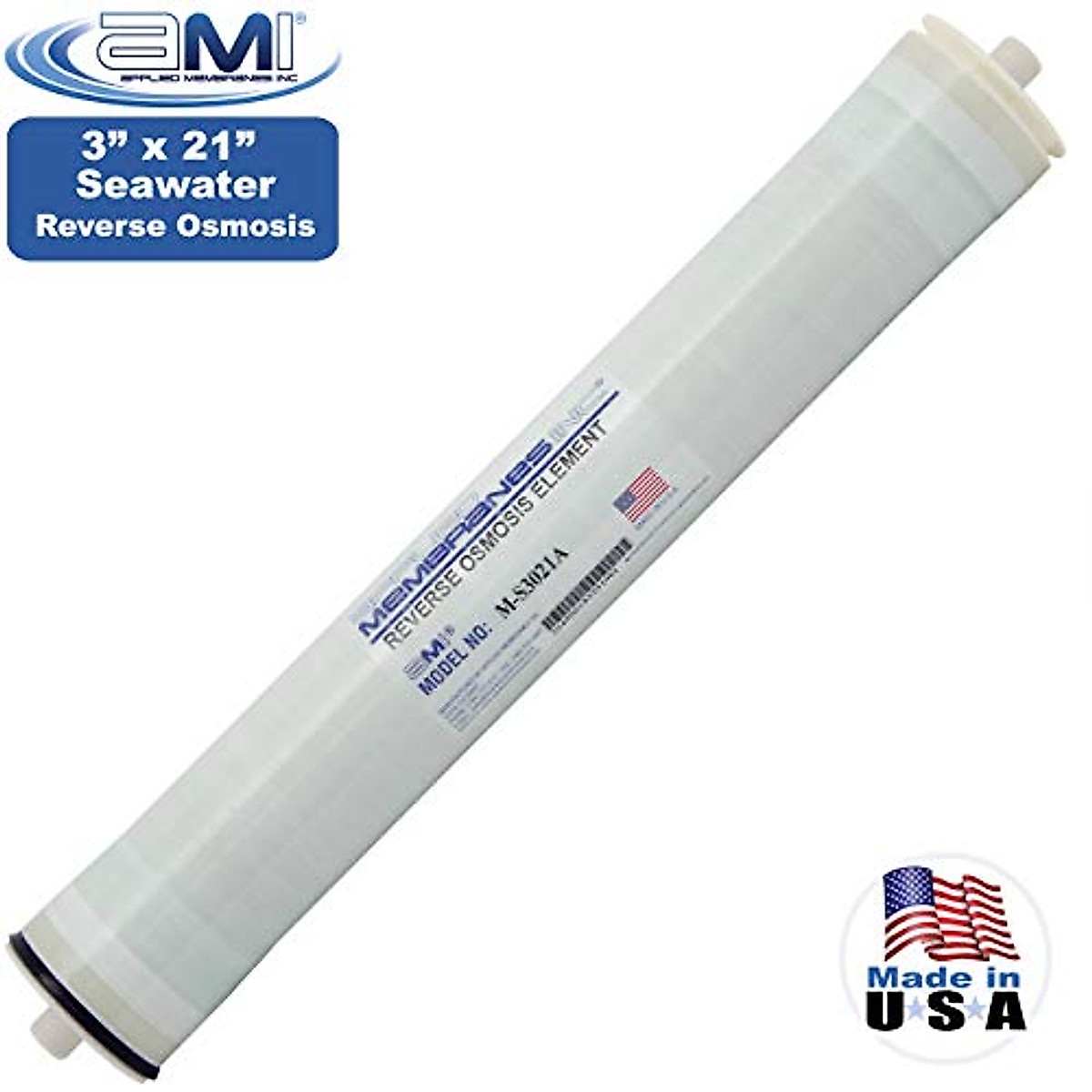 APPLIED MEMBRANES INC. 3" x 21" Seawater Desalination Reverse Osmosis Membrane | for Sea Recovery Watermaker Systems | Replaces 2724011233