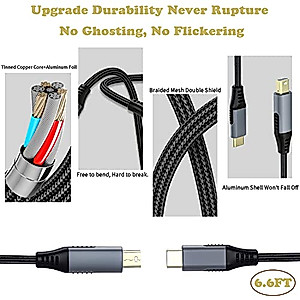 USB C to Mini DisplayPort DP Cable,Knaive Type C Unidirectional to Mini DP 4K@60Hz Compatible with MacBook Pro/Air/iMac/Mac Mini/Surface to Mini DP Monitor(6ft)