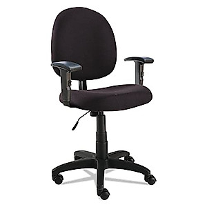 Alera ALEVTA4810 Alera Essentia Series Swivel Task Chair With Adjustable Arms, Black