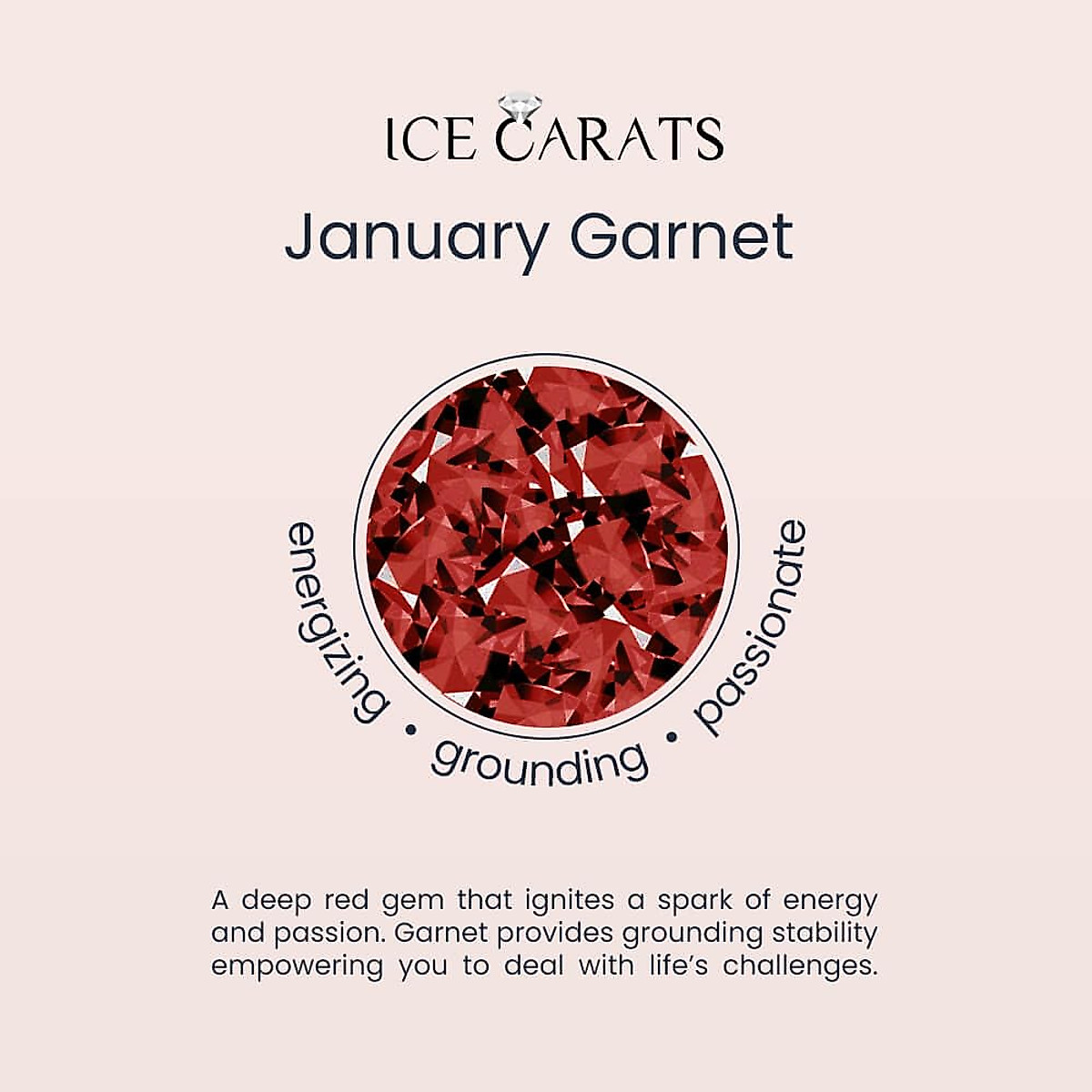 IceCarats 925 Sterling Silver Red Garnet Diamond Ring Gemstone Band January Birthstone Jewelry Size 7.00