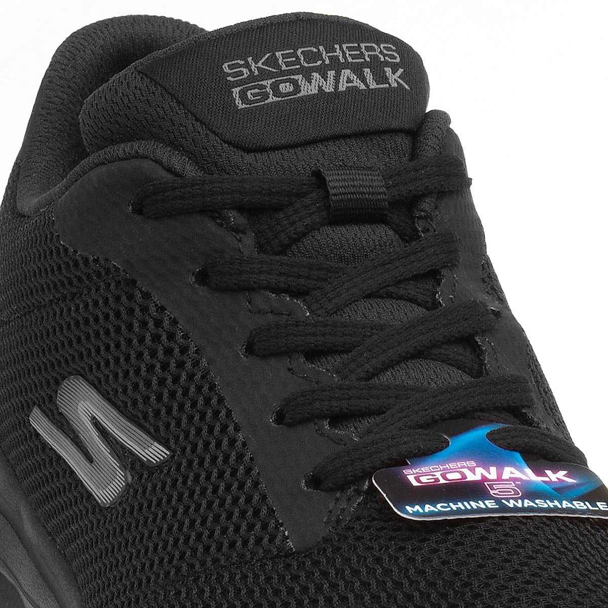 Skechers womens Go Walk 5 - Lucky Sneaker, Black, 8.5 US