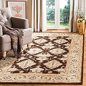 SAFAVIEH Heritage Collection 2' x 3' Black/Ivory HG817A Handmade Traditional Oriental Premium Wool Accent Rug