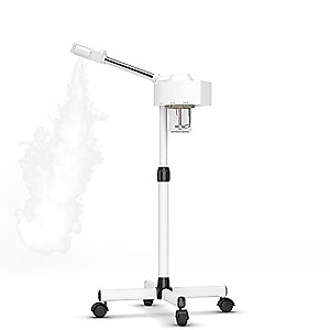Professional Facial Steamer, Loxey Face Steamer with Adjustable Nozzle and Stronger Nano Ionic Hot Mist for Facial Deep Cleaning for Professional Beauty Salon or Home Use.(White)