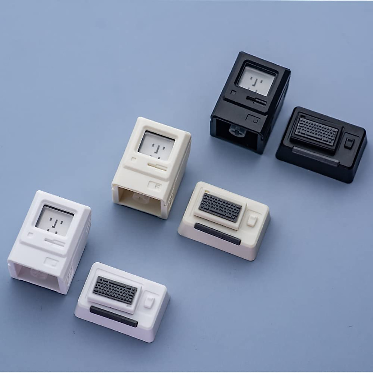 Custom Retro keycaps for ESC and TAB Key Magnetic Light-Transmission Design for MX Switches Mechanical Gaming Keyboard-White