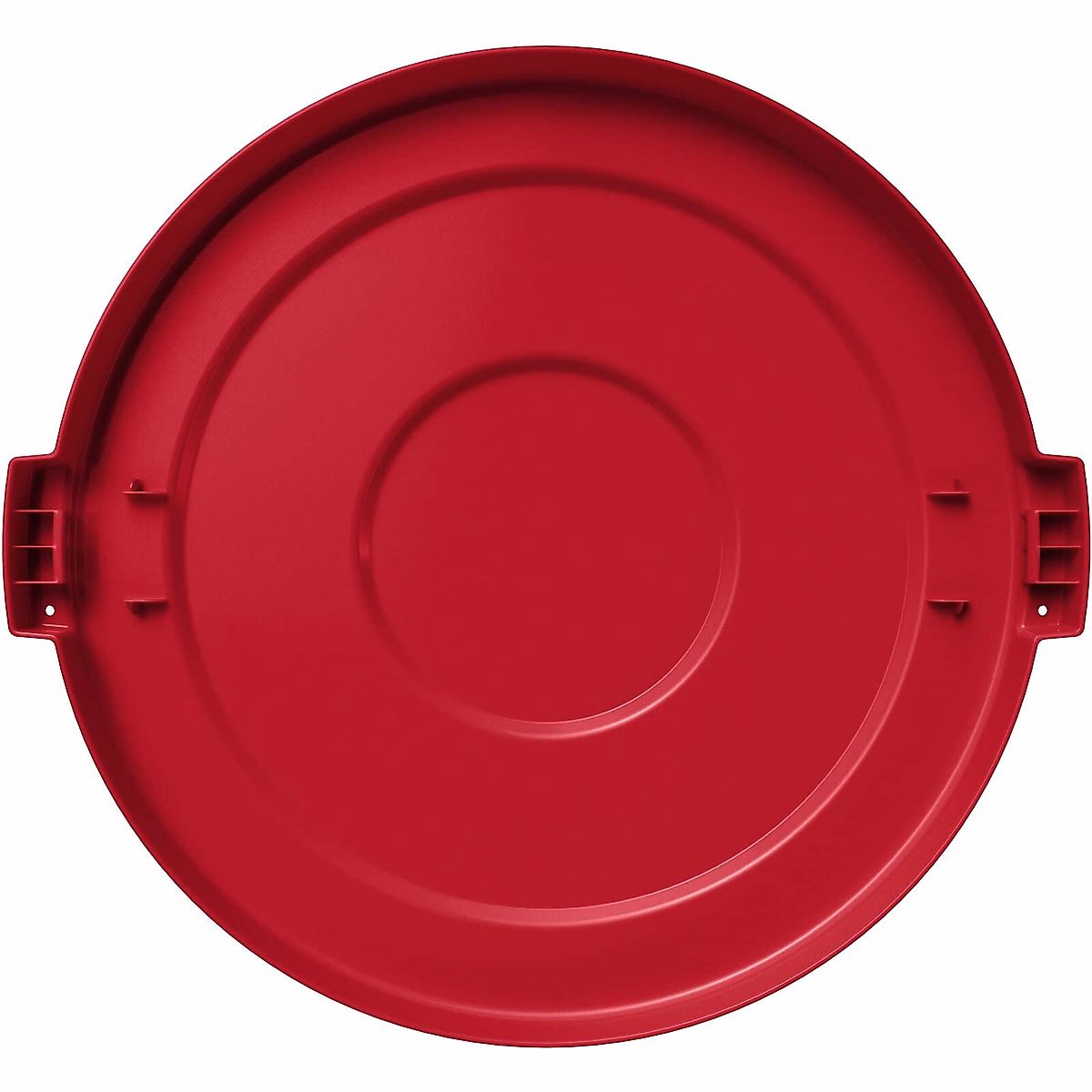 SPARTA Bronco Trash Can Lid, Round Waste Container Cover, Polyethylene, 20 Gallons, Red, (Pack of 6)