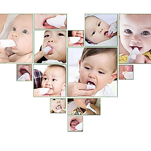 Serlife Baby Teeth Soft Gauze Infant Finger Clean Oral Toothbrush 120Pcs Infant Mouth Cleaner for 0-36 Months