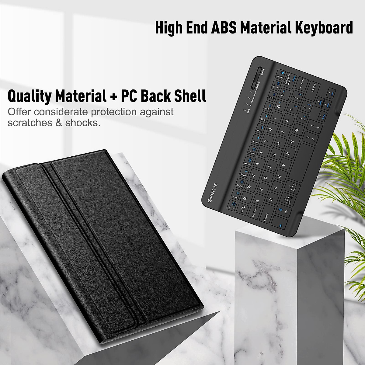 FINTIE Keyboard Case for Samsung Galaxy Tab A7 Lite 8.7 Inch 2021 Model (SM-T220/T225/T227), Slim Lightweight Stand Cover with Magnetically Detachable Wireless Bluetooth Keyboard, Black