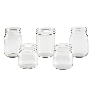 Mason Jar Bathroom Accessories Set – 5-Piece Bathroom Set with Toothbrush Holder, Soap Dispenser, Canister, and 2 Small Jars by Lavish Home (Black)