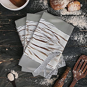 CirCleO Cotton Kitchen Towels 2 Pack, Winter Owl Branches Animal Kitchen Dish Towels, Absorbent Dish Cloths/Bar Towels/Tea Towels/Hand Towels with Hanging Loop, Ultra Soft