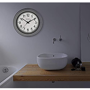Bulova C4865 Night Vision Lighted Dial Wall Clock, 10", White