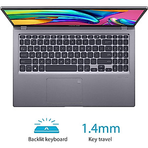 ASUS 2023 Vivobook 15.6" FHD Touchscreen Thin Laptop, Intel Core i3-1115G4 Up to 3.9Ghz, 12GB RAM,512GB PCIE SSD, HDMI, Fingerprint, Backlit KB, Windows 11S, Grey+ GM Accessories