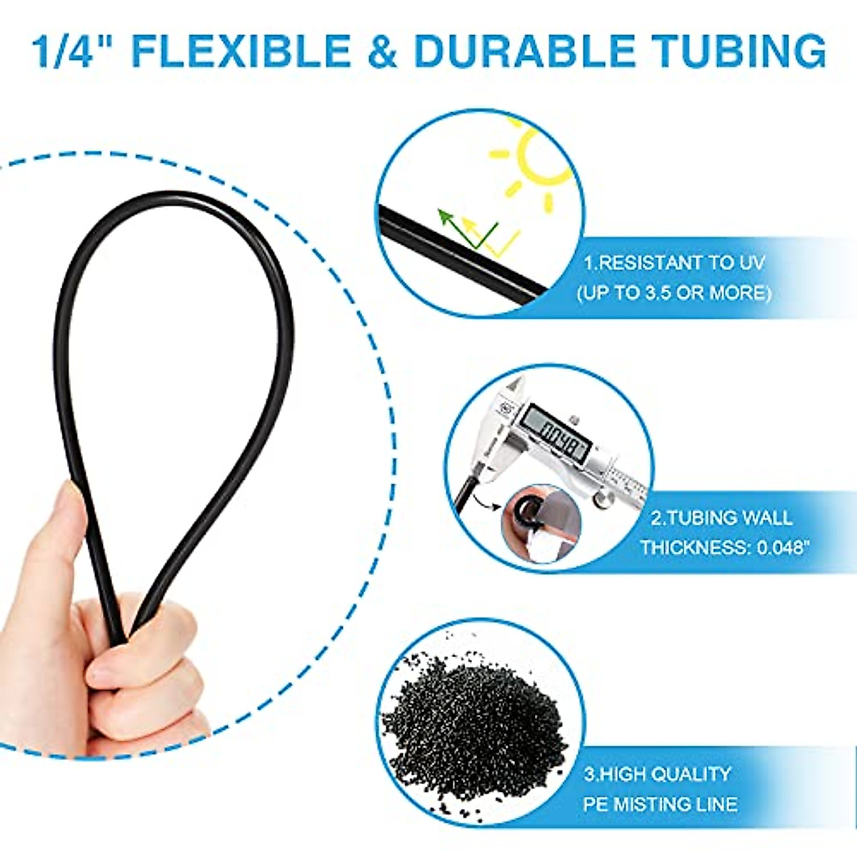 Misters for Outside Patio, 75FT Misting Cooling System for Patio, 75FT (23M) Misting Line+28 Mist Nozzles+3/4" Brass Adapter,Outdoor Mister System for Patio Garden Greenhouse Trampoline for waterpark